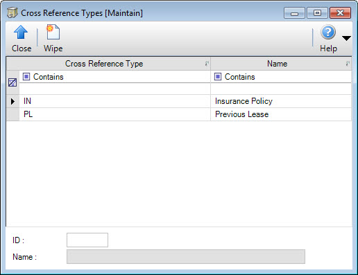 Maintaining Cross Reference Types