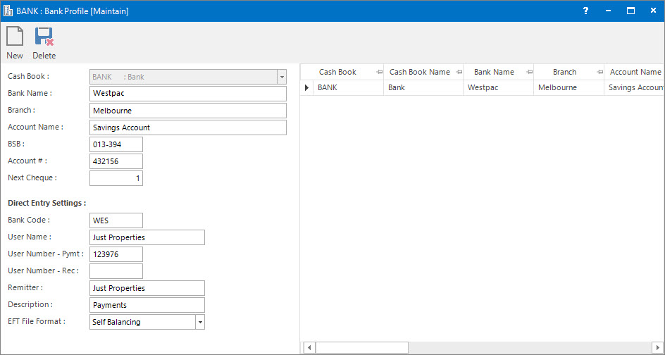 Maintaining Bank Profiles