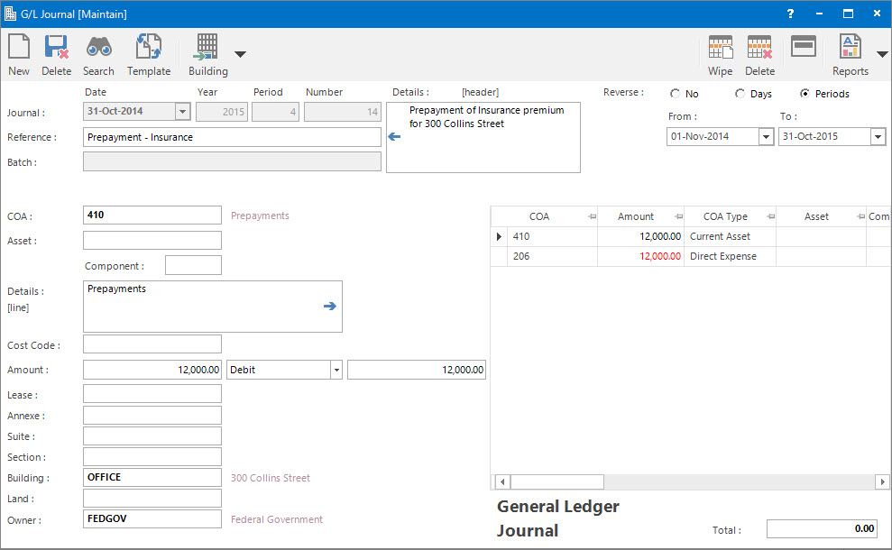 Entering General Ledger Journals