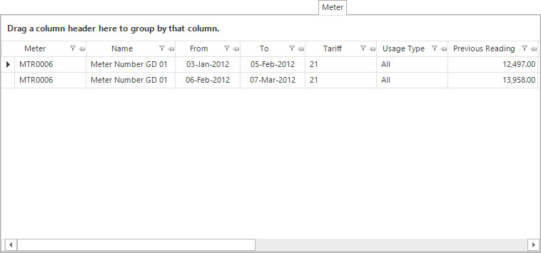 Shared Optional Tab: Utility Meter